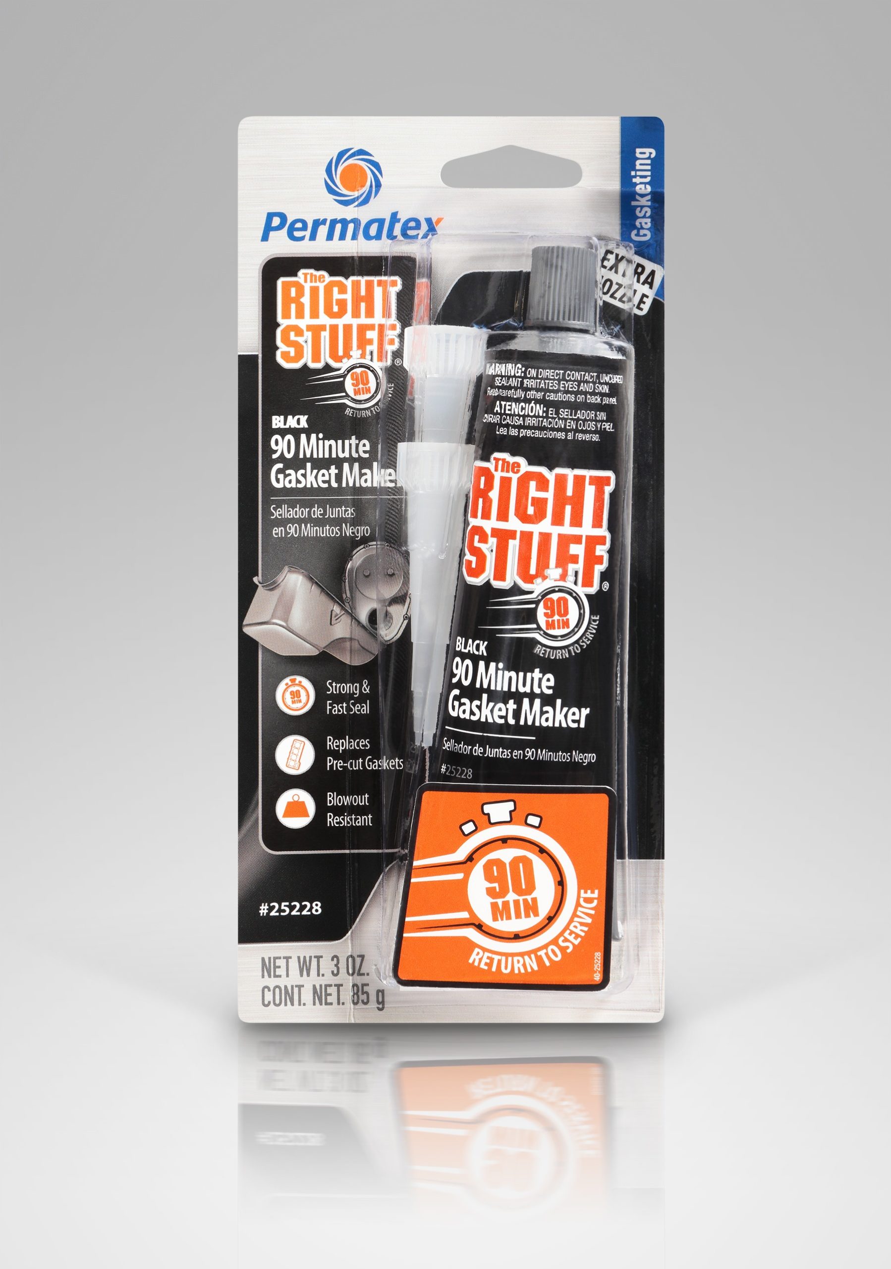 Permatex The Right Stuff 90 Minute Black Gasket Maker Works Quickly ...