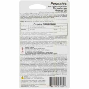 Permatex® High Strength Removable Threadlocker Orange Gel, 5 G | Permatex®